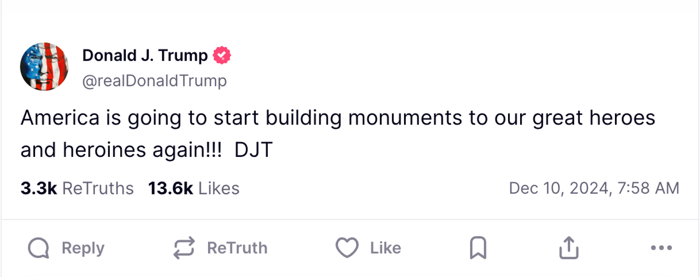 Trump Vows To Build More Monuments And People Have Thoughts | HuffPost ...