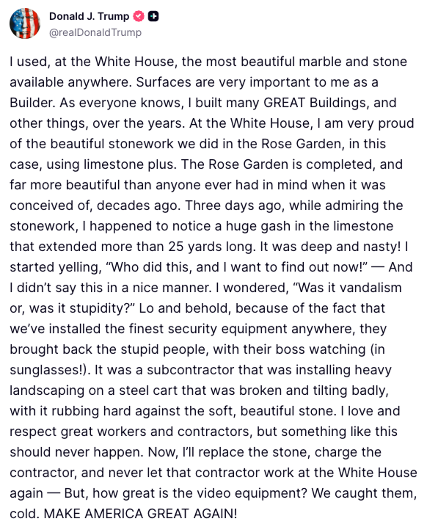 Trump Explodes At ‘Stupid’ White House Contractors In Wild Post ...