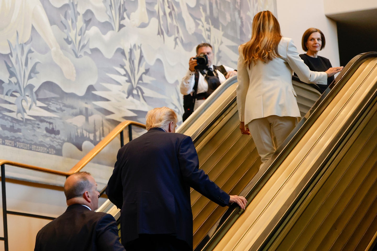 Who Stopped The UN Escalator? Likely Trump's Videographer, Says UN ...