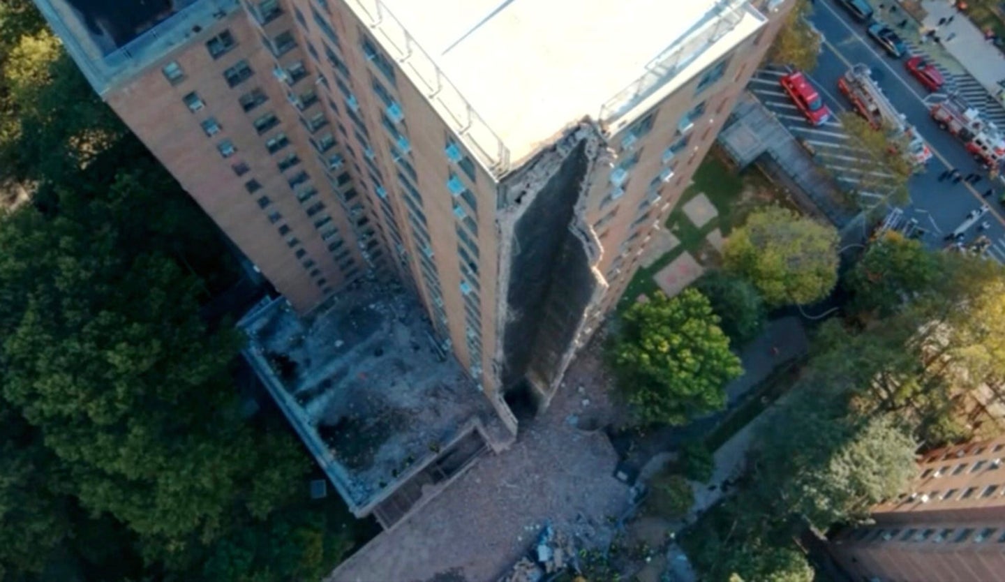 NYC Public Housing Tower Suffers Massive Chimney Collapse | HuffPost ...