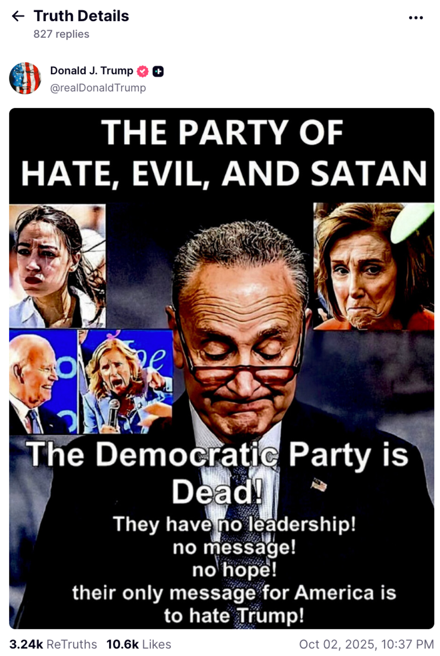 Trump Tries To Give Democrats Hell But Only Shows How Low He Can Go In ...