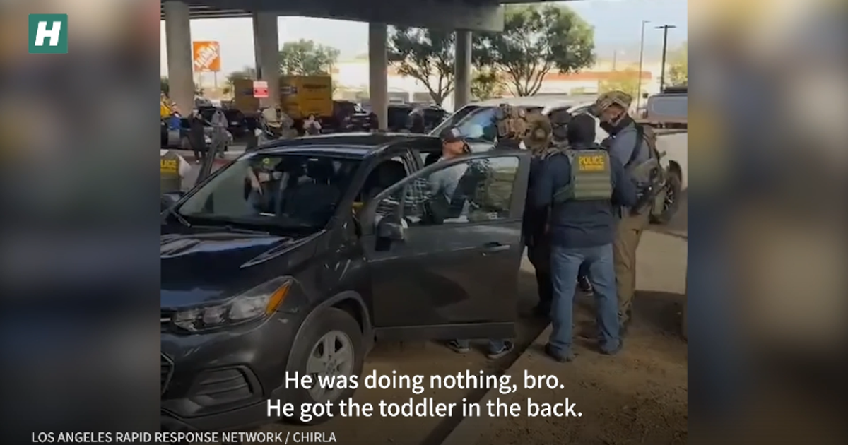 Masked ICE Agents Take Toddler | HuffPost Videos