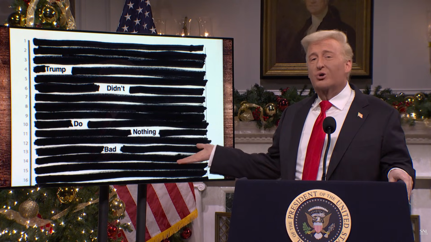 'SNL' Roasts Trump's Outrageously Redacted Epstein File Dump | HuffPost ...