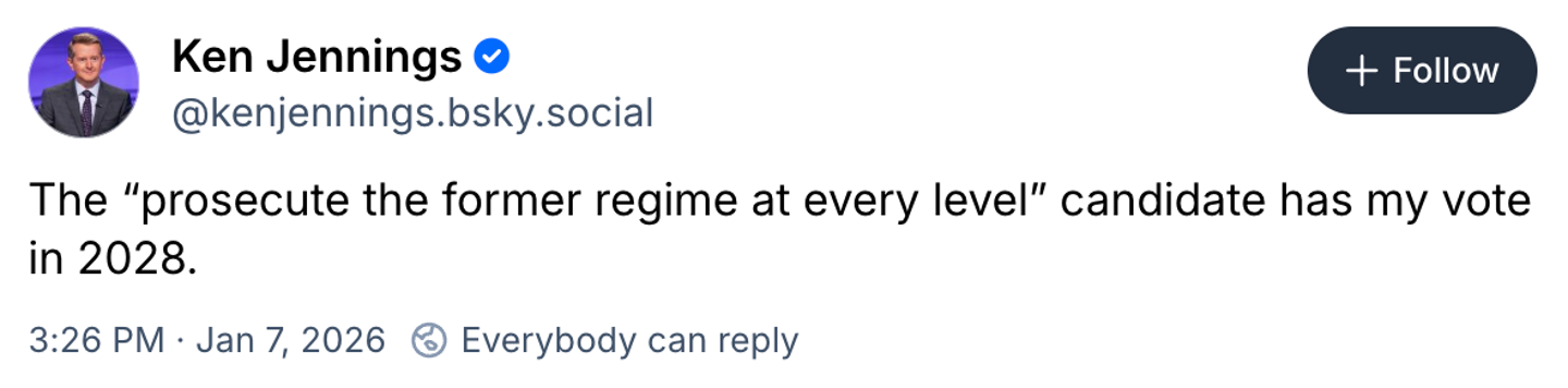 ‘Jeopardy!’ Host Ken Jennings Takes Fiery Stance Against Trump 'Regime ...
