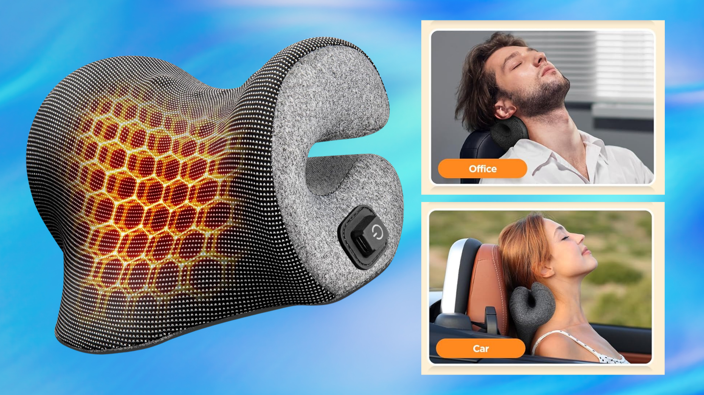 This Heated Neck Stretcher Relieves Pain And Improves Your Posture ...