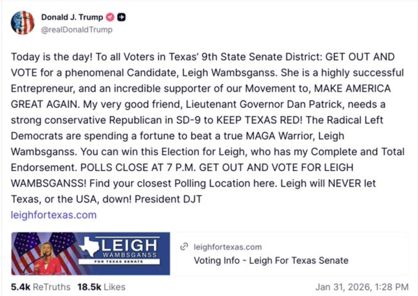 Trump Puts On A Gaslighting Clinic After GOP Election Loss In Texas ...