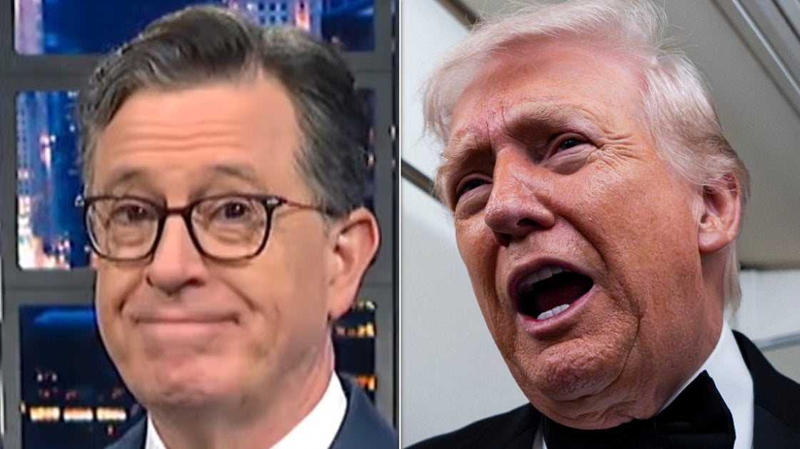 Colbert Audience Erupts After He Gives Trump An Epstein Reminder ...