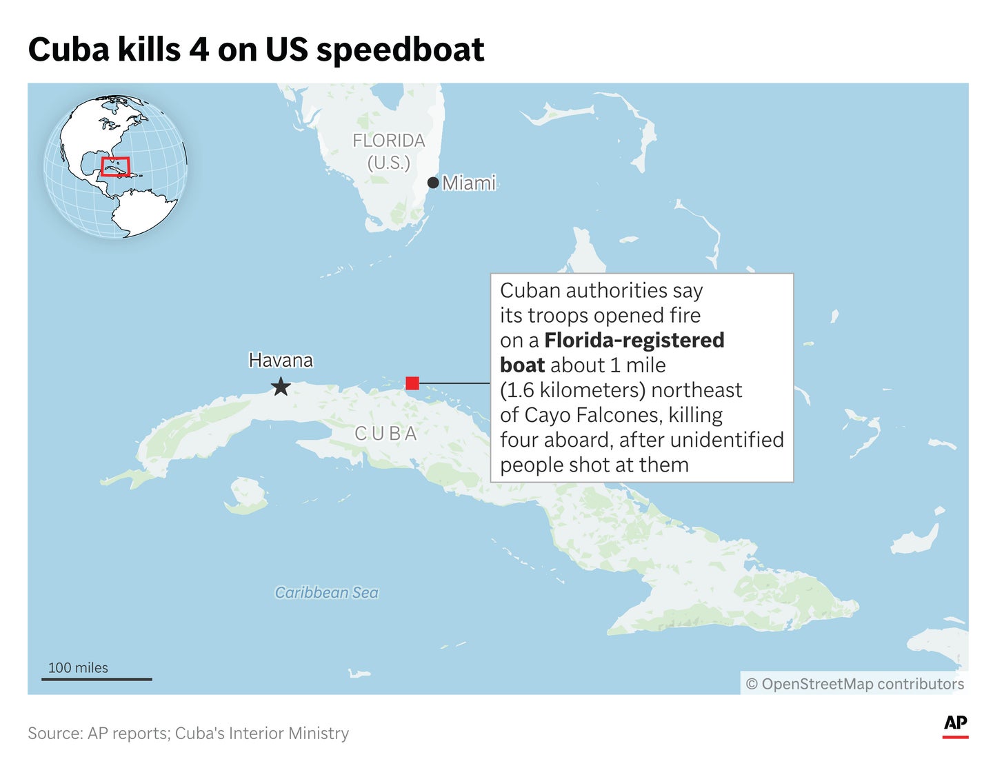 Cuba Says Boat From Florida Opened Fire At Its Soldiers, Starting Fight ...