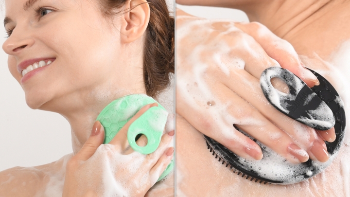 This 4-Pack Of Gentle Silicone Body Scrubbers Is $10 On Amazon ...
