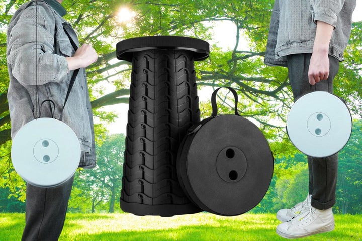 This Collapsible Portable Stool Is Surprisingly Sturdy | HuffPost Life