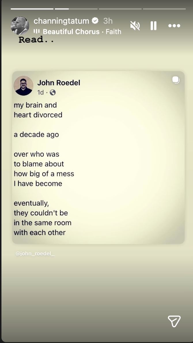 Channing Tatum Posts Cryptic Poem After Zoe Kravitz Gets Engaged ...