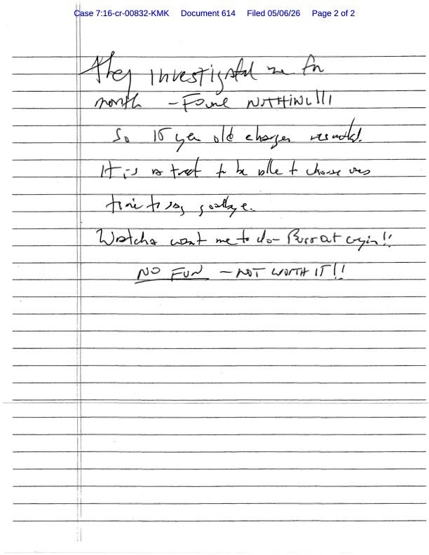 Apparent Jeffrey Epstein Suicide Note Unsealed By Federal Judge ...