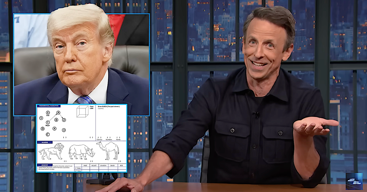 Seth Meyers Nails 1 Alarming Detail In Trump's Cognitive Test Story ...