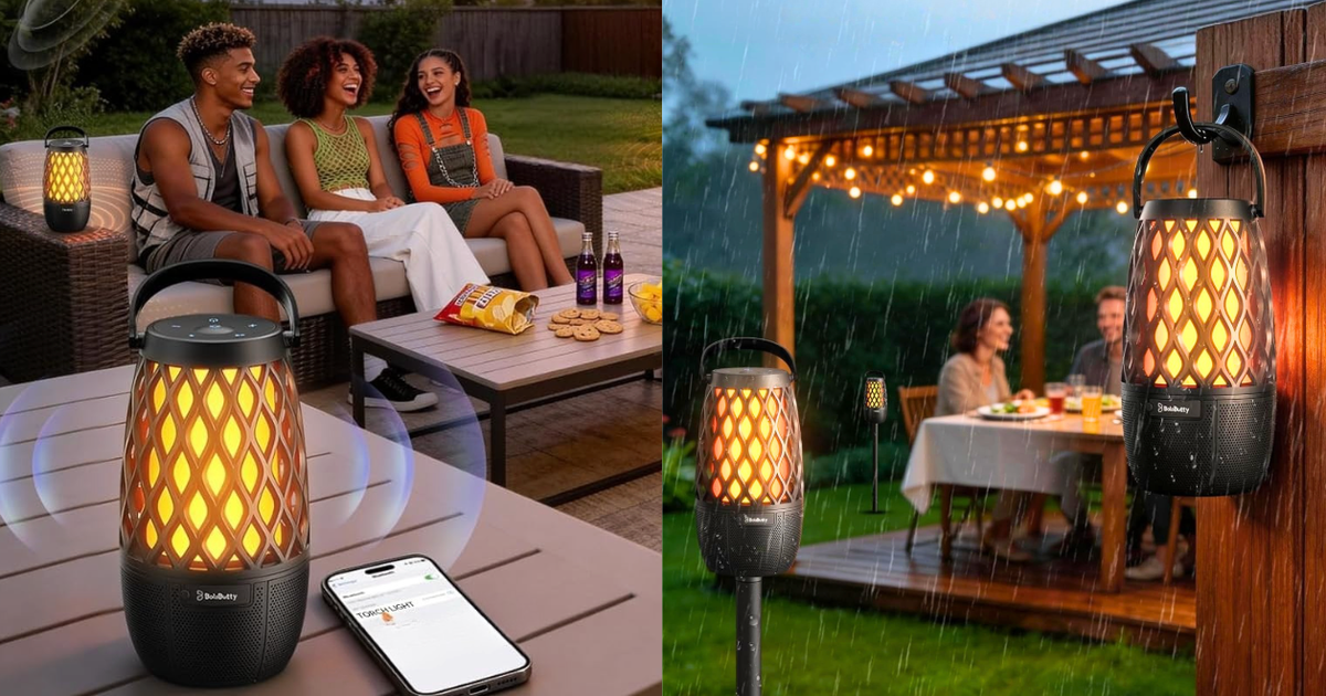 These 2-In-1 Outdoor Light Speakers Are On Sale For Summer Hosting ...